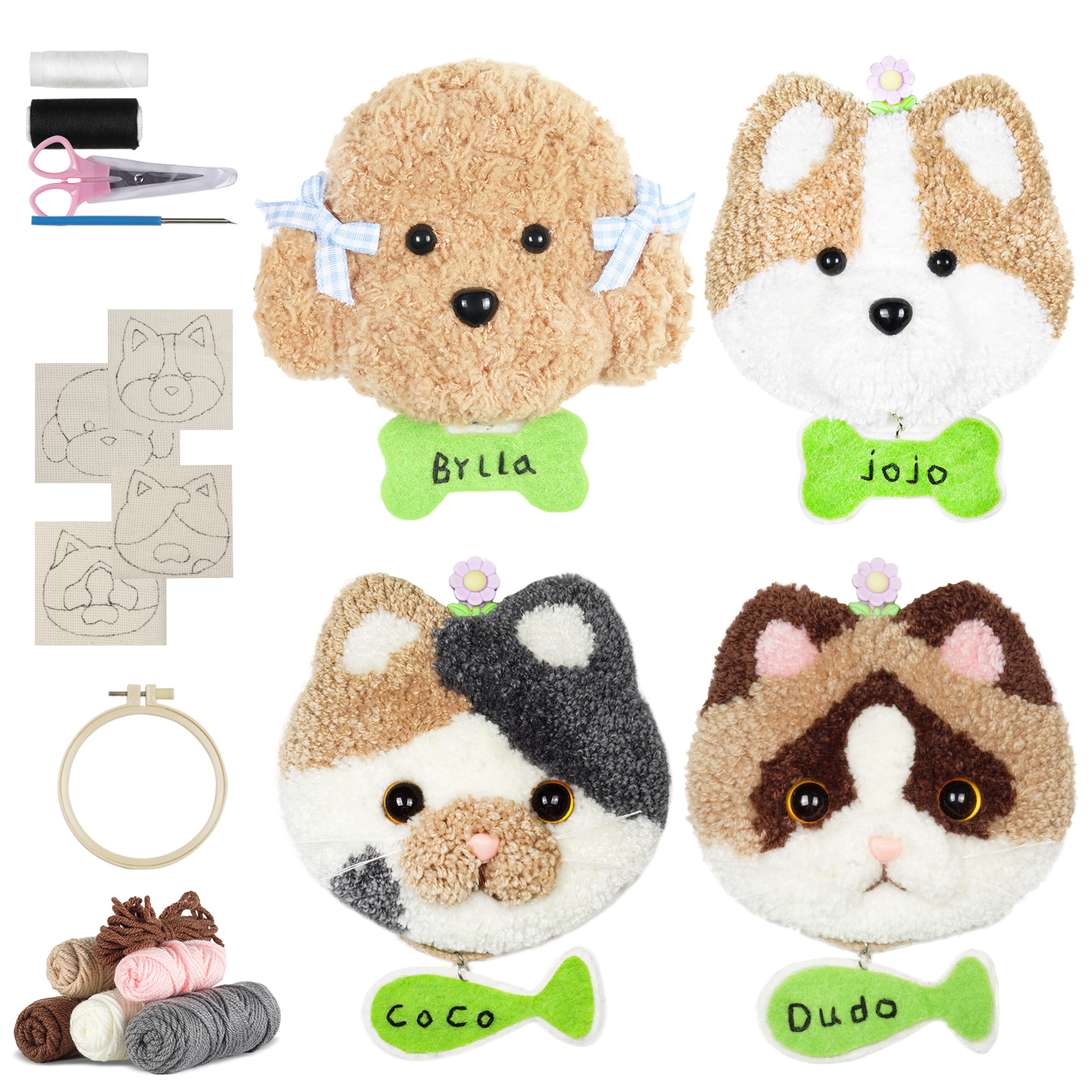 Punch Needle Kit| Paws and Tails Family – MOREJMTT